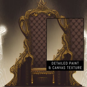 10 Castle Iron Throne Printable Backdrop, Medieval Fantasy Throne Room ...