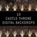 10 Castle Iron Throne Printable Backdrop, Medieval Fantasy Throne Room ...