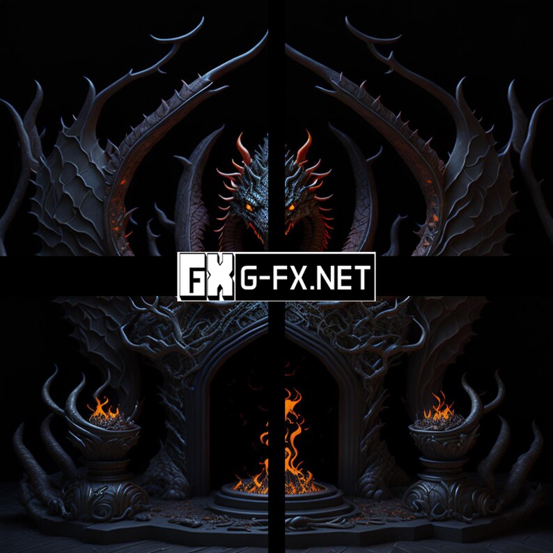 10 Dragon's Lair Digital Backdrop Fantasy Photography DND Style ...