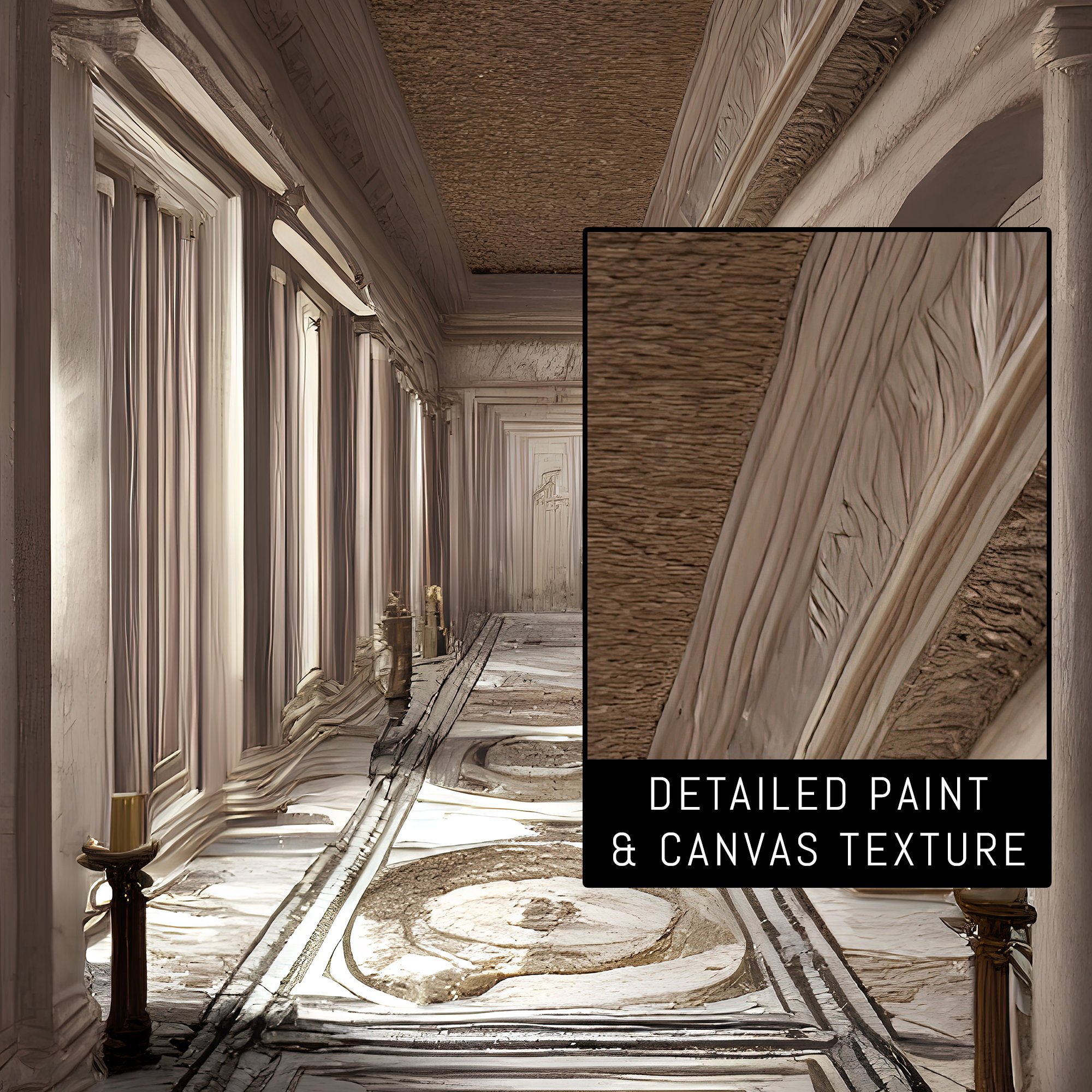 10 Castle Corridor Digital Backgrounds, Empty Castle Corridor Backdrop ...