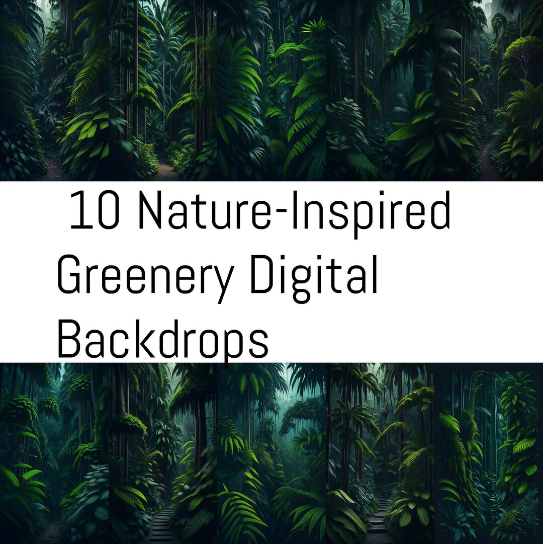 10 Nature-inspired Greenery Digital Backdrops for Photography | Forest ...