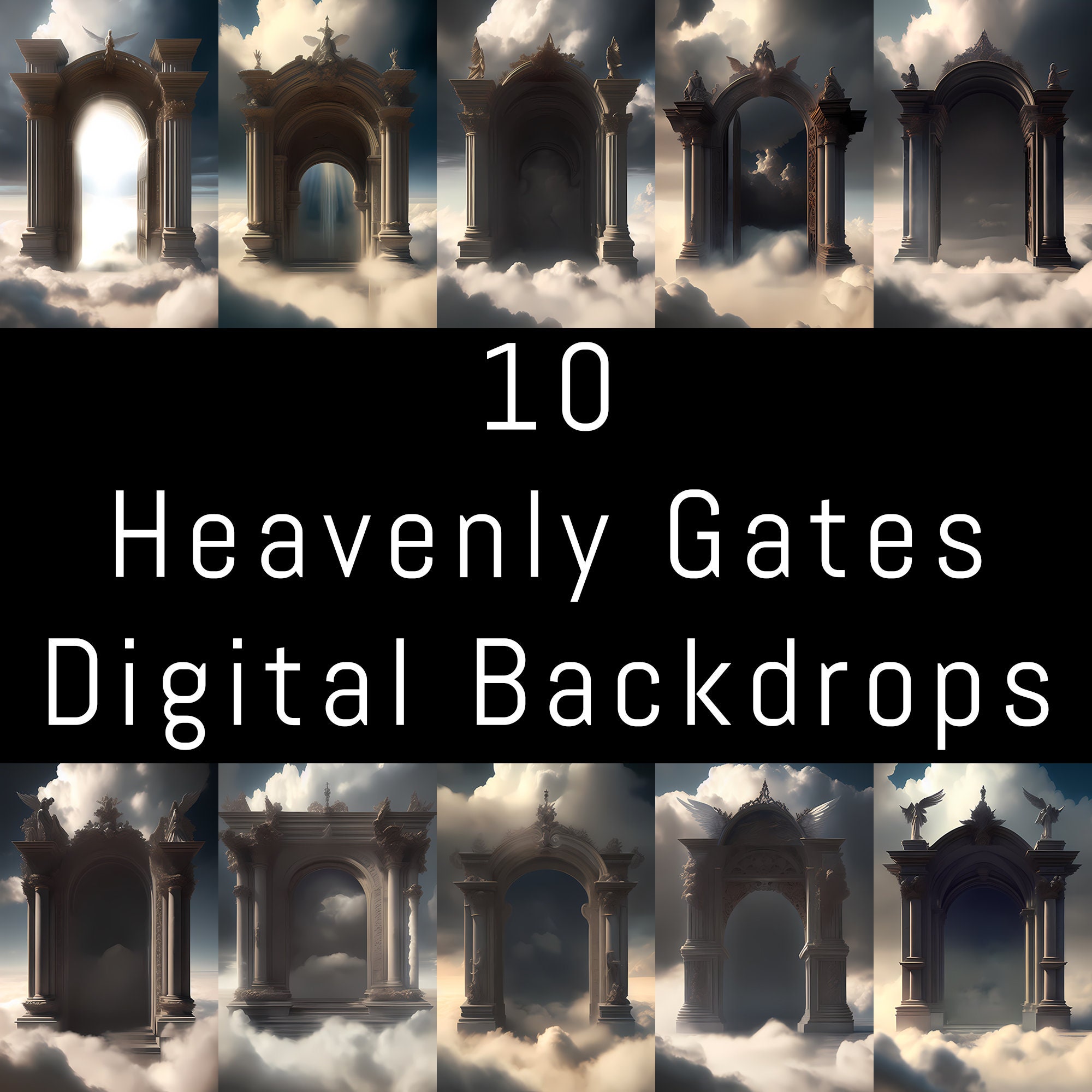 10 Heaven Gates Backgrounds Memorial Backdrops in Loving Memory ...
