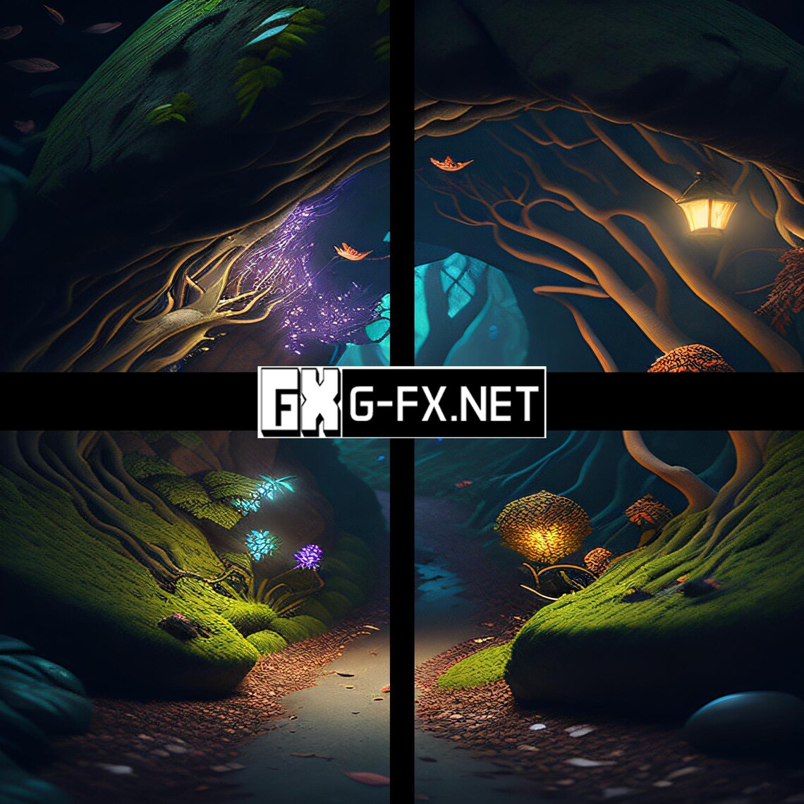 10 Mystical Forest Digital Backdrop, Enchanted Woods Backdrops, Magical ...