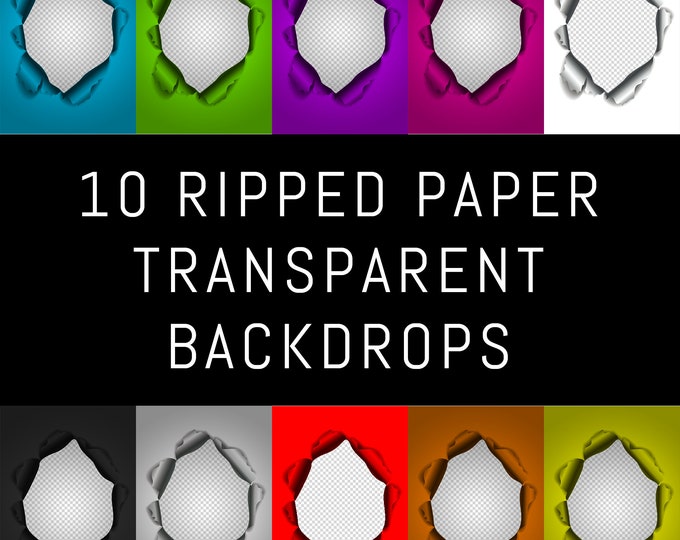 10 Ripped Paper Backdrop Overlays, Ripped Paper PNG Transparent ...