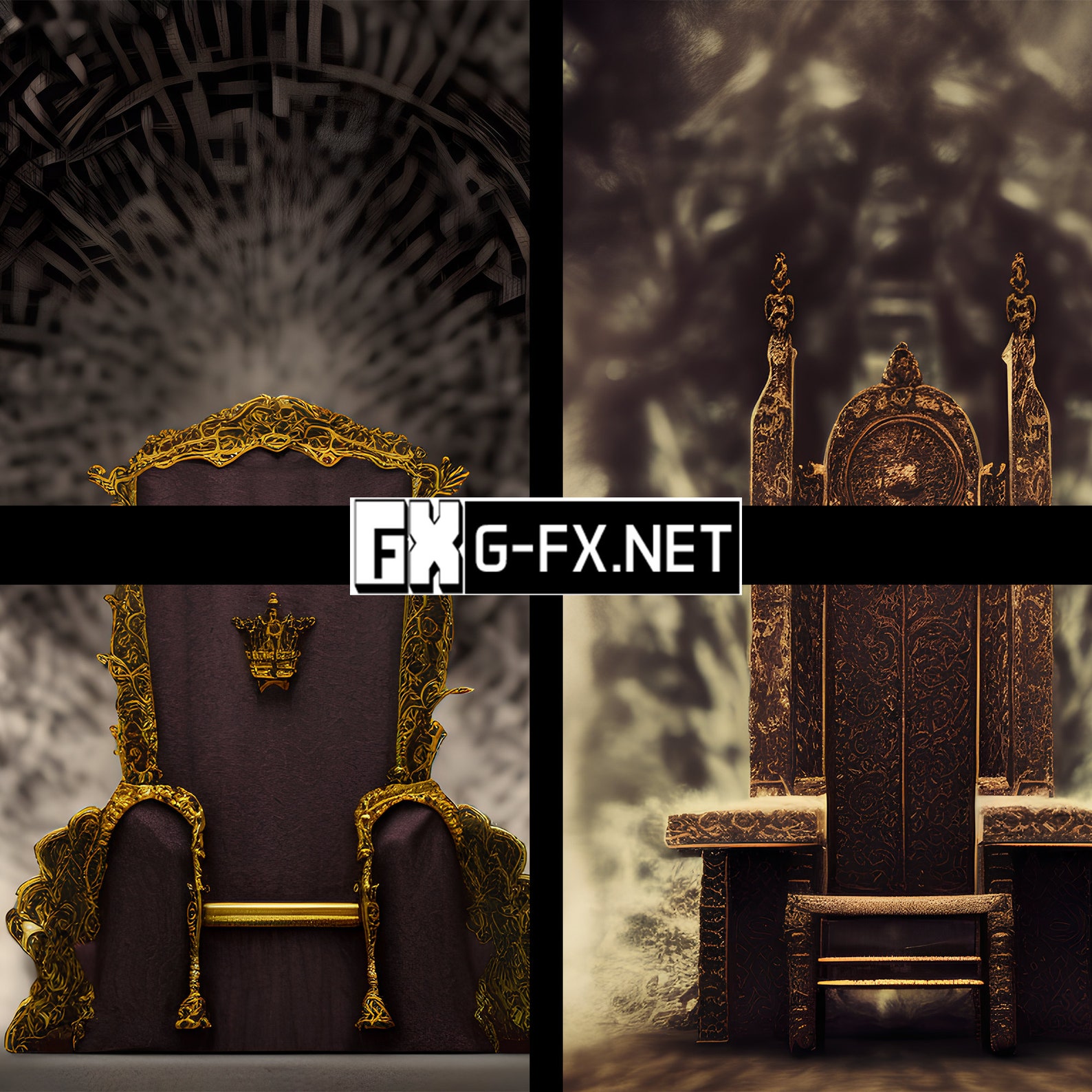 10 Castle Iron Throne Printable Backdrop, Medieval Fantasy Throne Room ...