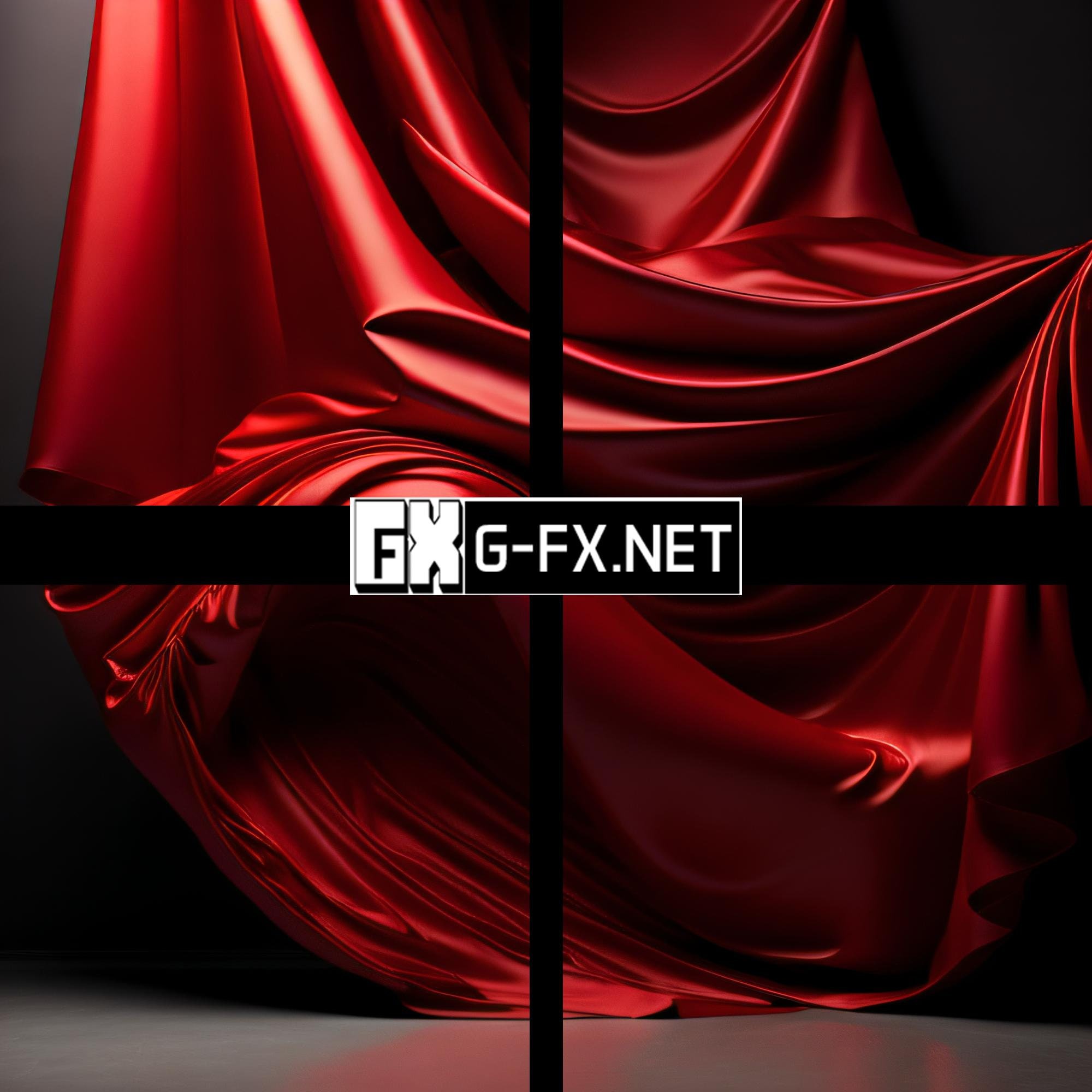10 Red Flowing Silk Digital Backdrop, Flowing Silk Backdrops, Elegant ...