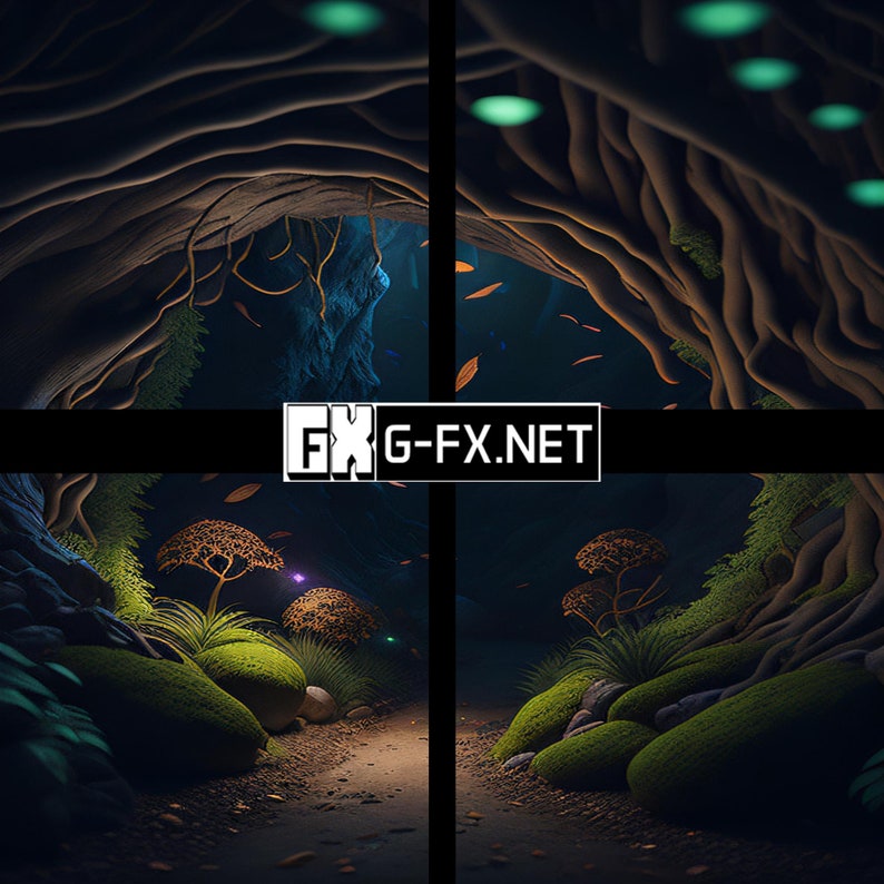 10 Mystical Forest Digital Backdrop, Enchanted Woods Backdrops, Magical ...
