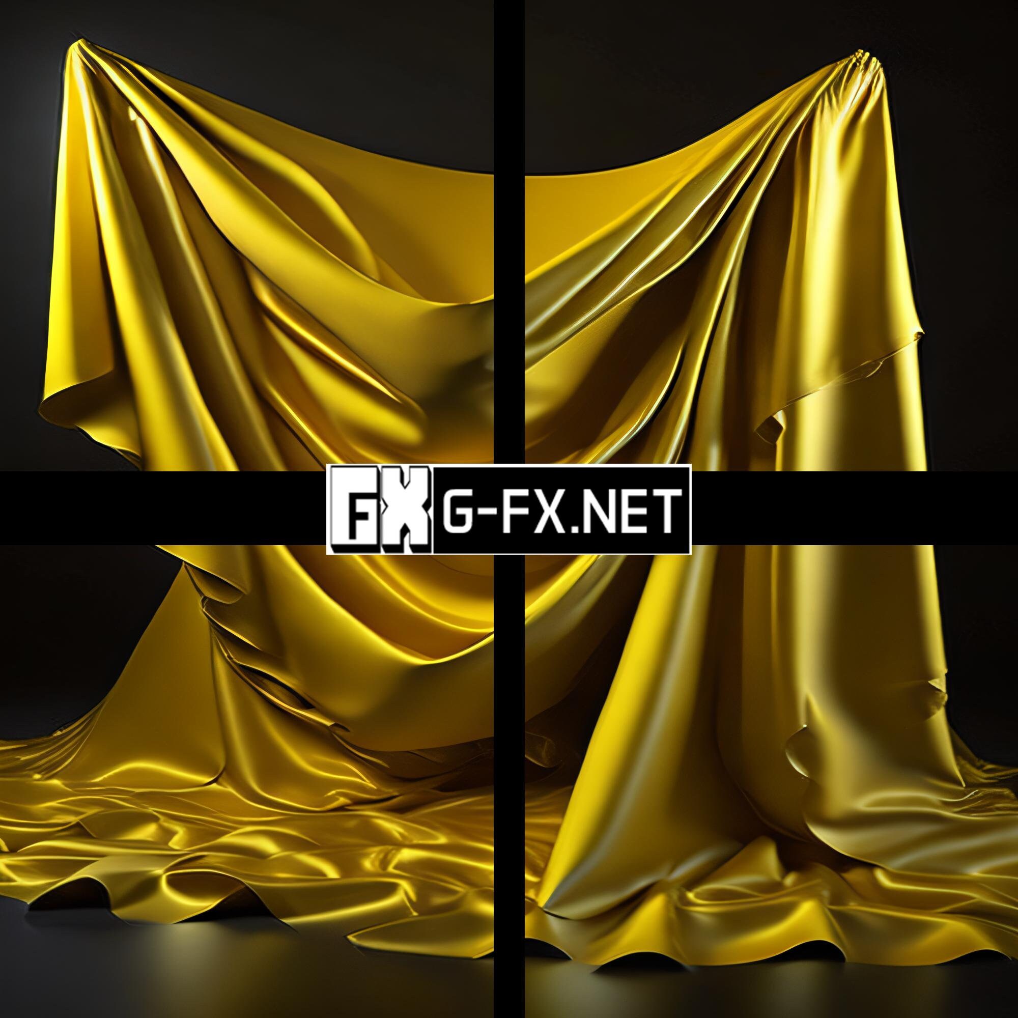 10 Yellow Digital Backdrop, Flowing Backdrops, Silk Background Overlay ...