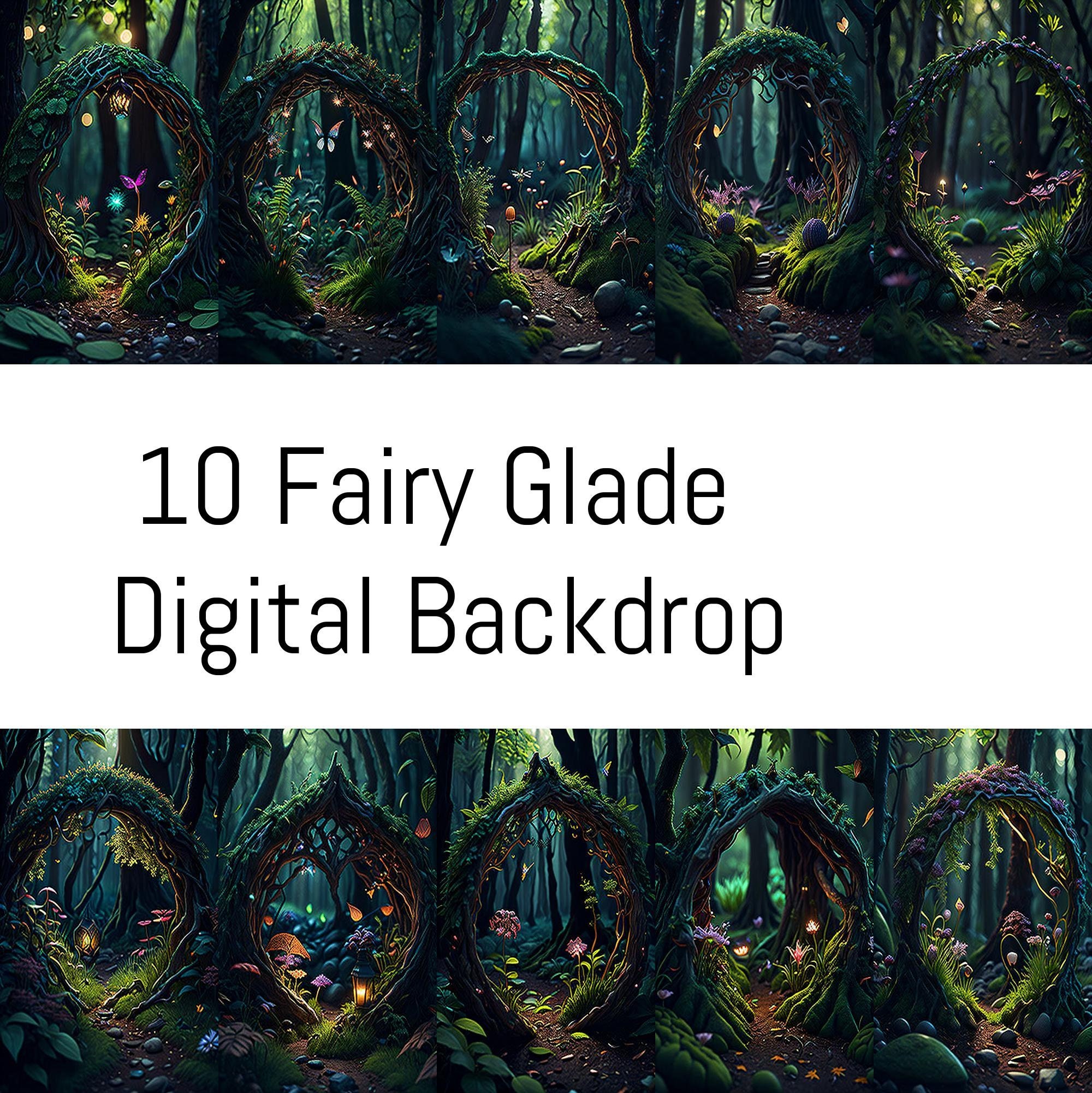 10 Enchanting Forest Digital Backdrop, Woodland Backdrops, Nature ...