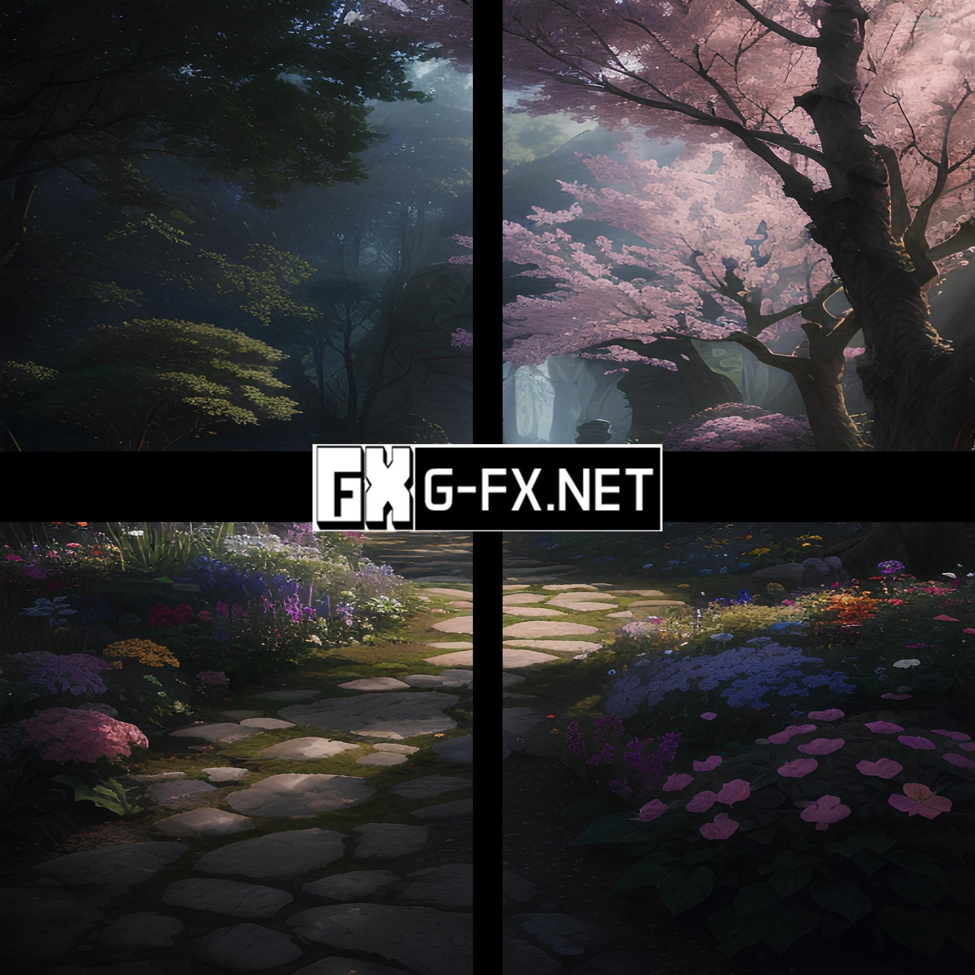 10 Fantasy Garden Digital Backdrop Collection Enchanting Nature Scenes ...