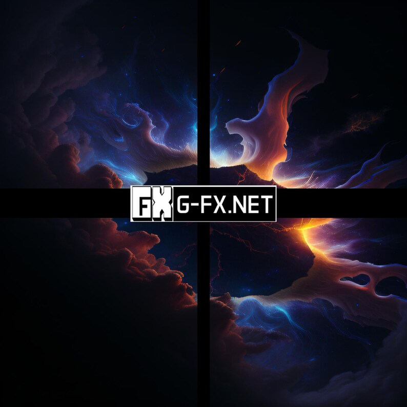 10 Cosmic Nebula Digital Backdrop, Space-themed Backdrops, Galactic ...