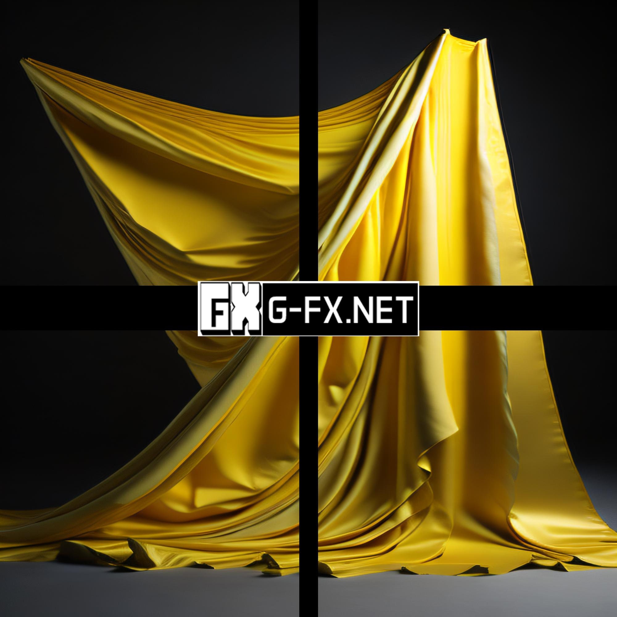 10 Yellow Digital Backdrop, Flowing Backdrops, Silk Background Overlay ...