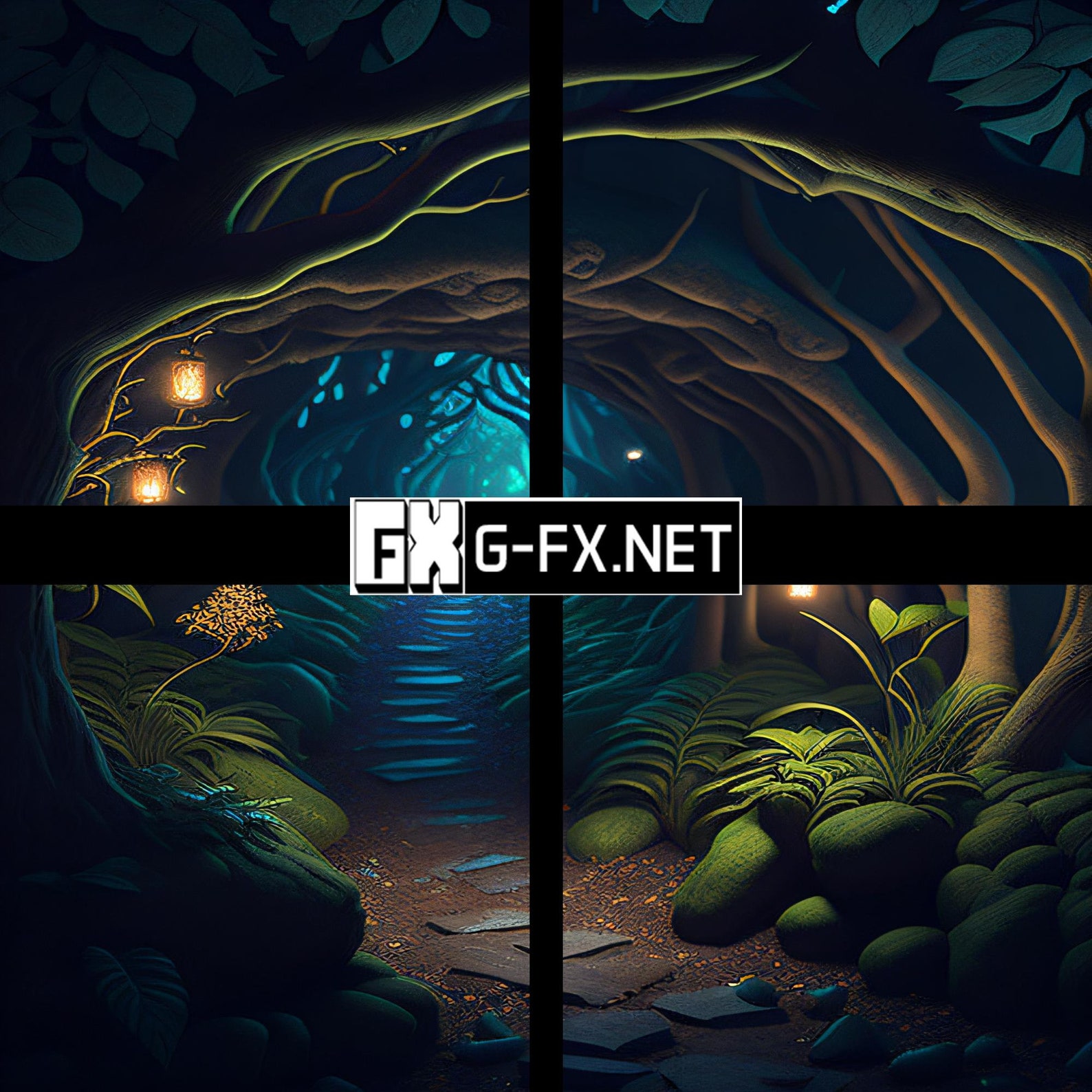 10 Mystical Forest Digital Backdrop, Enchanted Woods Backdrops, Magical ...