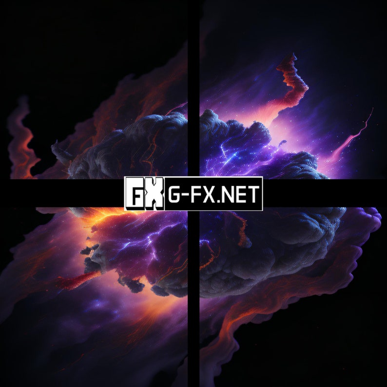 10 Cosmic Nebula Digital Backdrop, Space-themed Backdrops, Galactic ...