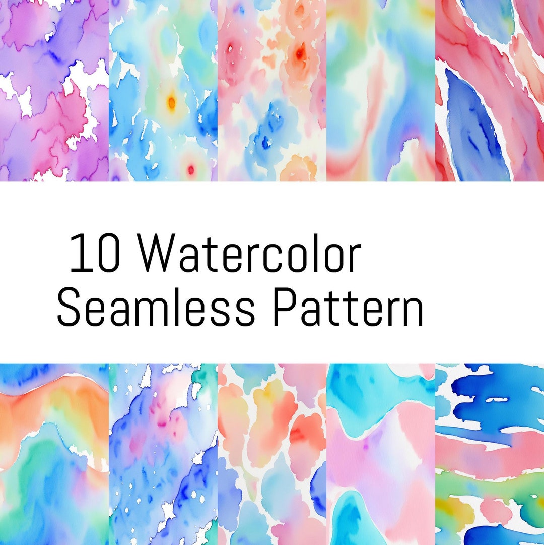 10 Watercolor Seamless Pattern Background Design Pattern Abstract ...