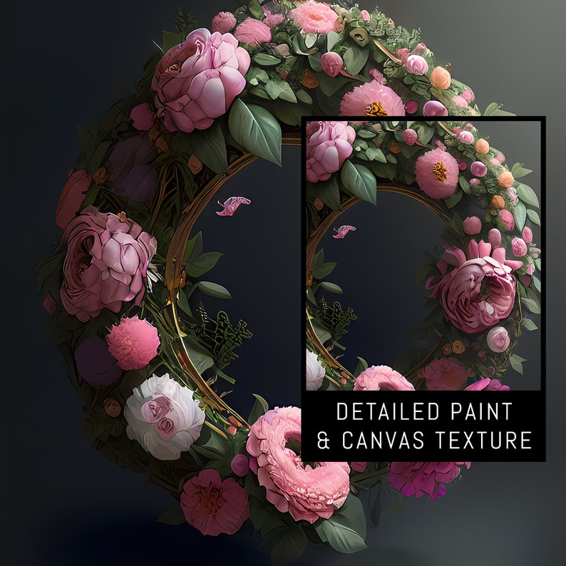 10 Floral Ring Backdrops, Flower Ring Background, Ring Overlays ...