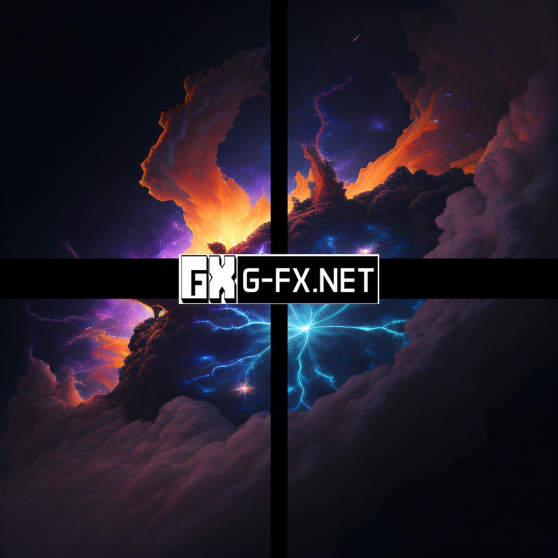 10 Cosmic Nebula Digital Backdrop, Space-themed Backdrops, Galactic ...