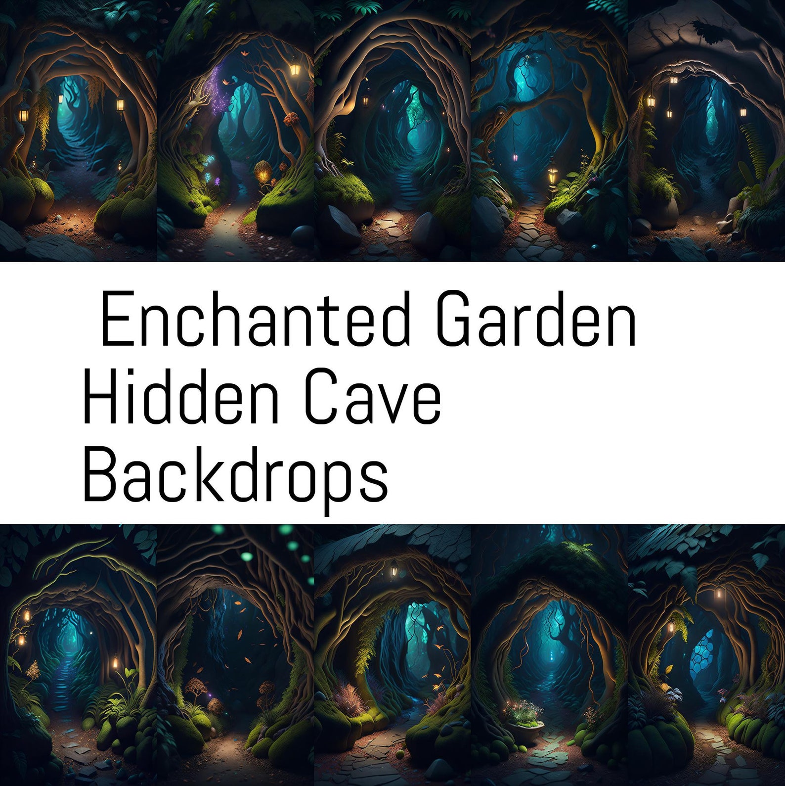 10 Mystical Forest Digital Backdrop, Enchanted Woods Backdrops, Magical ...