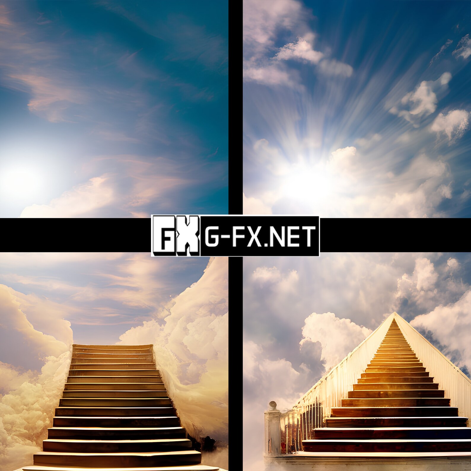 10 Stairway to Heaven Digital Backdrops, Heaven Background Image ...