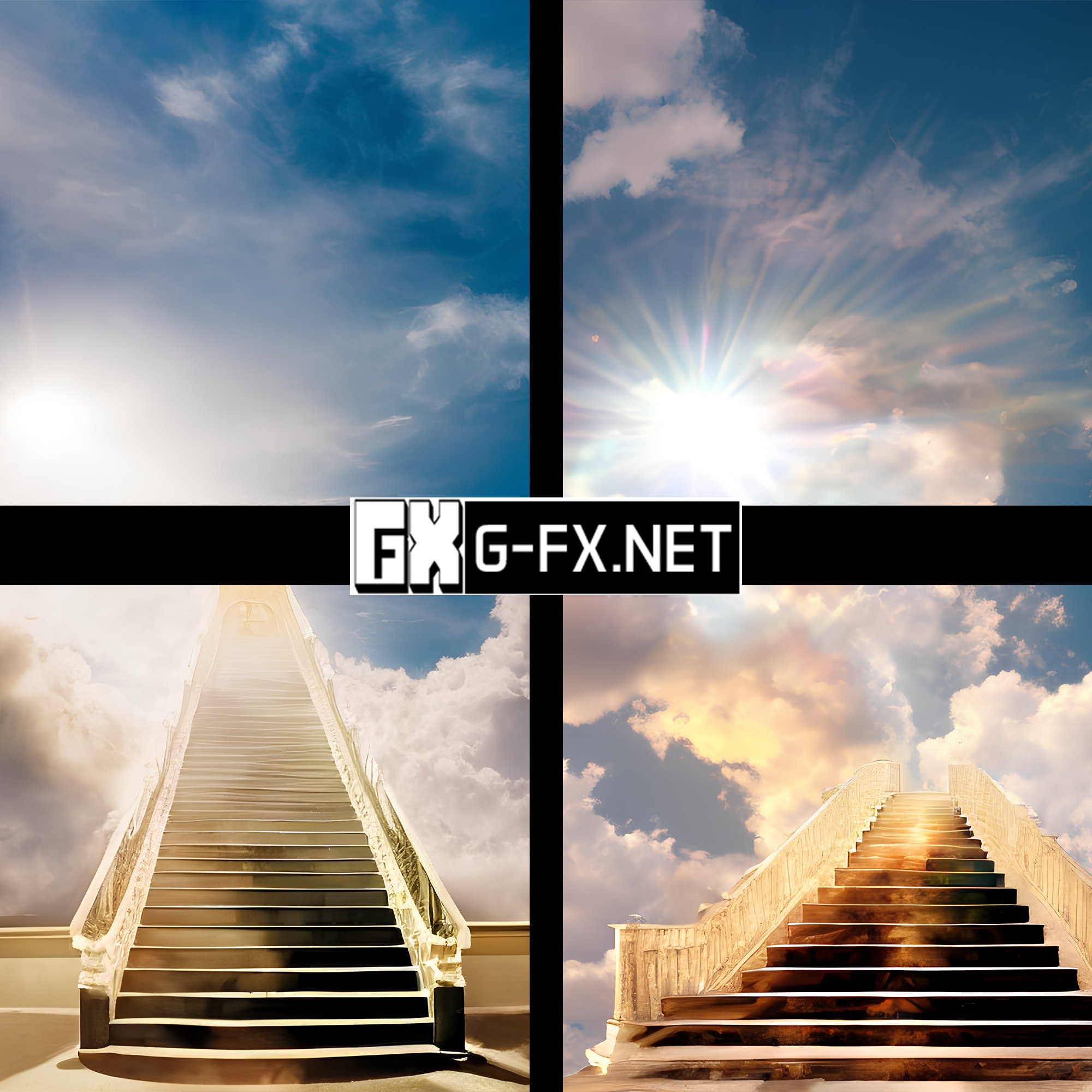 10 Stairway to Heaven Digital Backdrops, Heaven Background Image ...