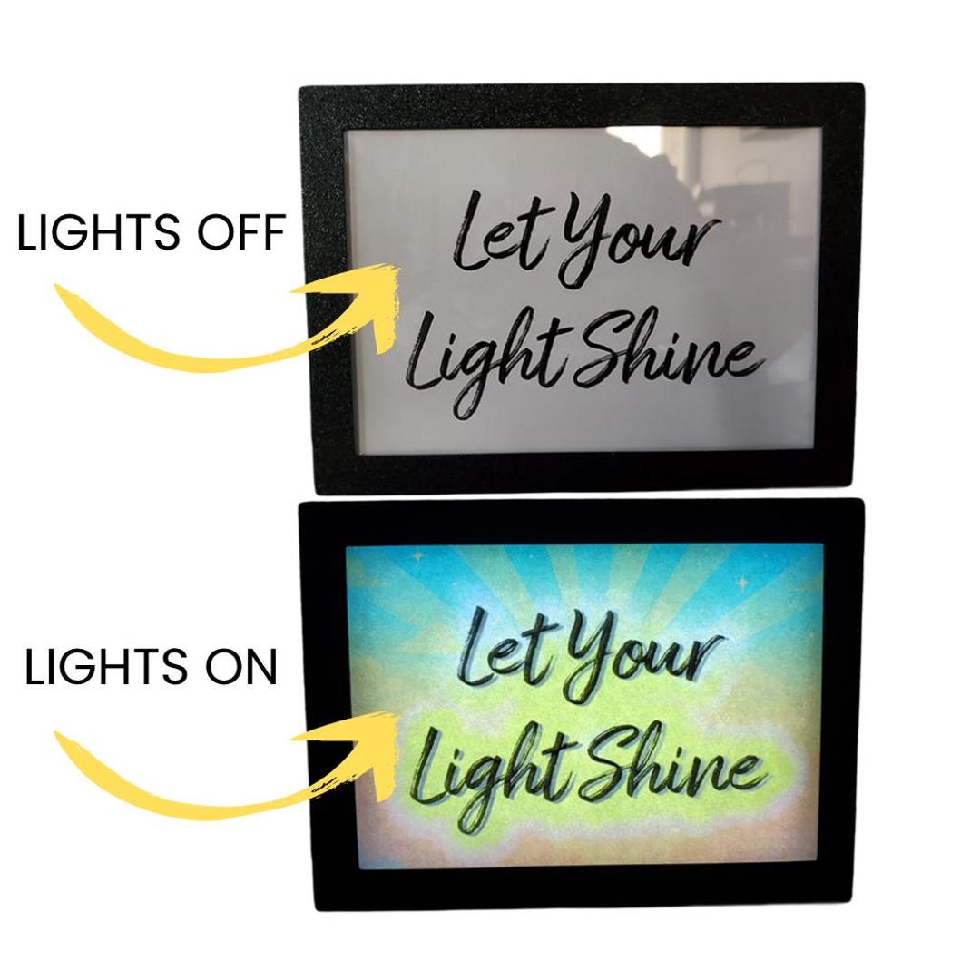 Custom Light up Photo Frame, Personalized Quote Gift, Memorial Light ...