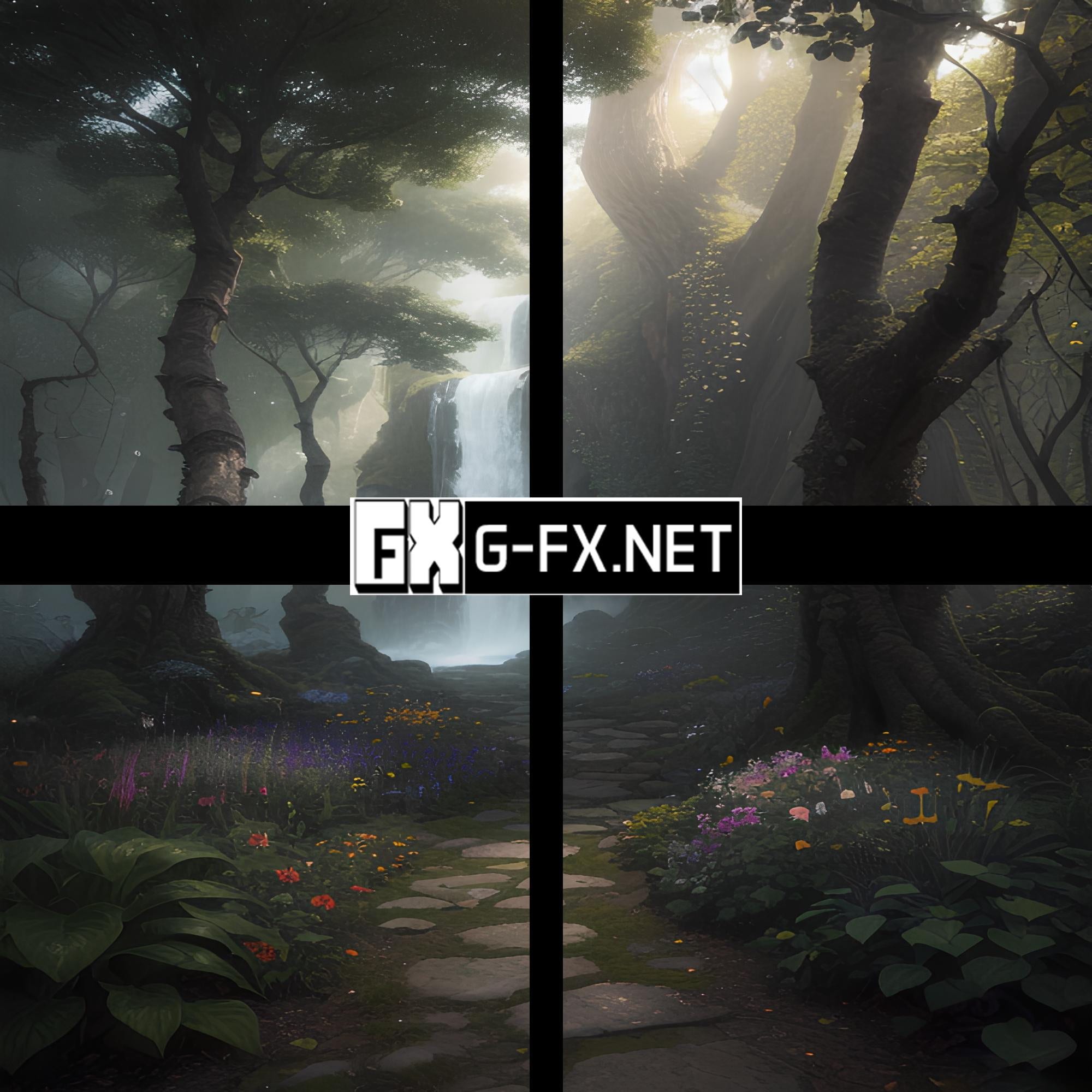 10 Fantasy Garden Digital Backdrop Collection Enchanting Nature Scenes ...