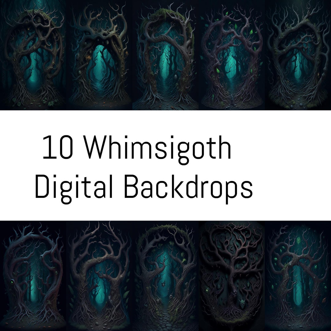10 Whimsigoth Digital Backdrops Gothic Fantasy Photography Backgrounds ...