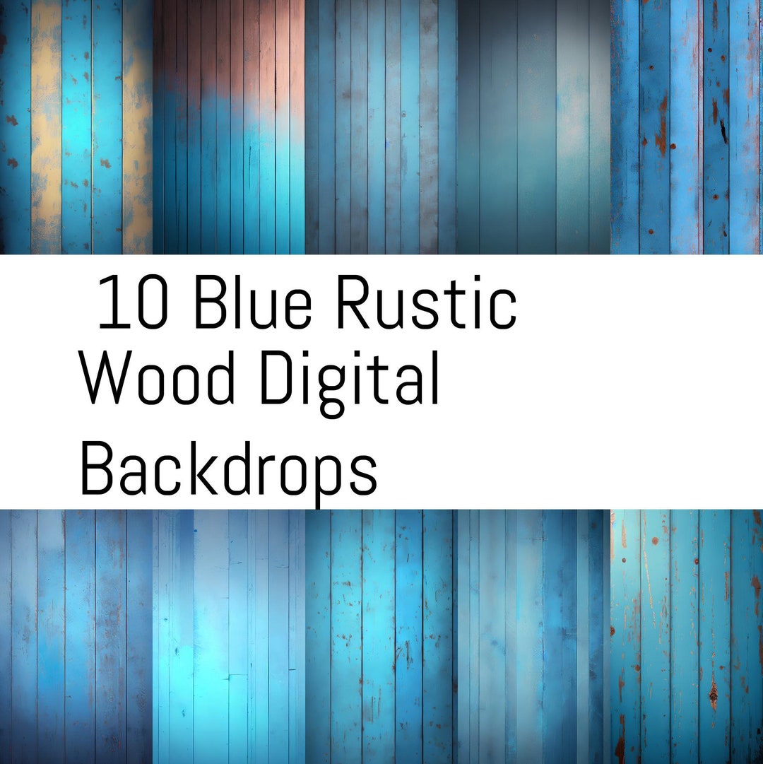10 Background Digital Blue Wood Backdrop Digital Blue Rustic Wood ...