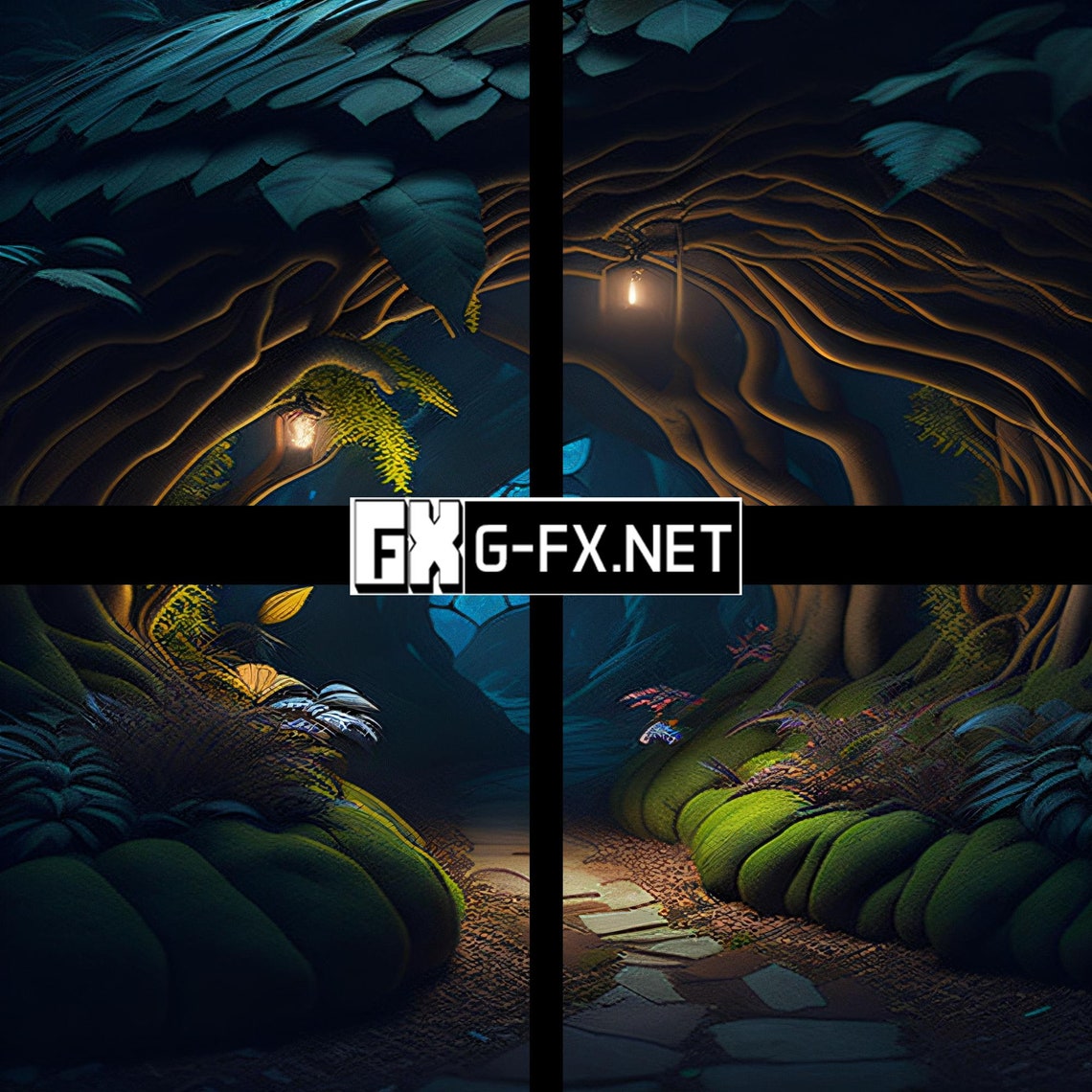 10 Mystical Forest Digital Backdrop, Enchanted Woods Backdrops, Magical ...