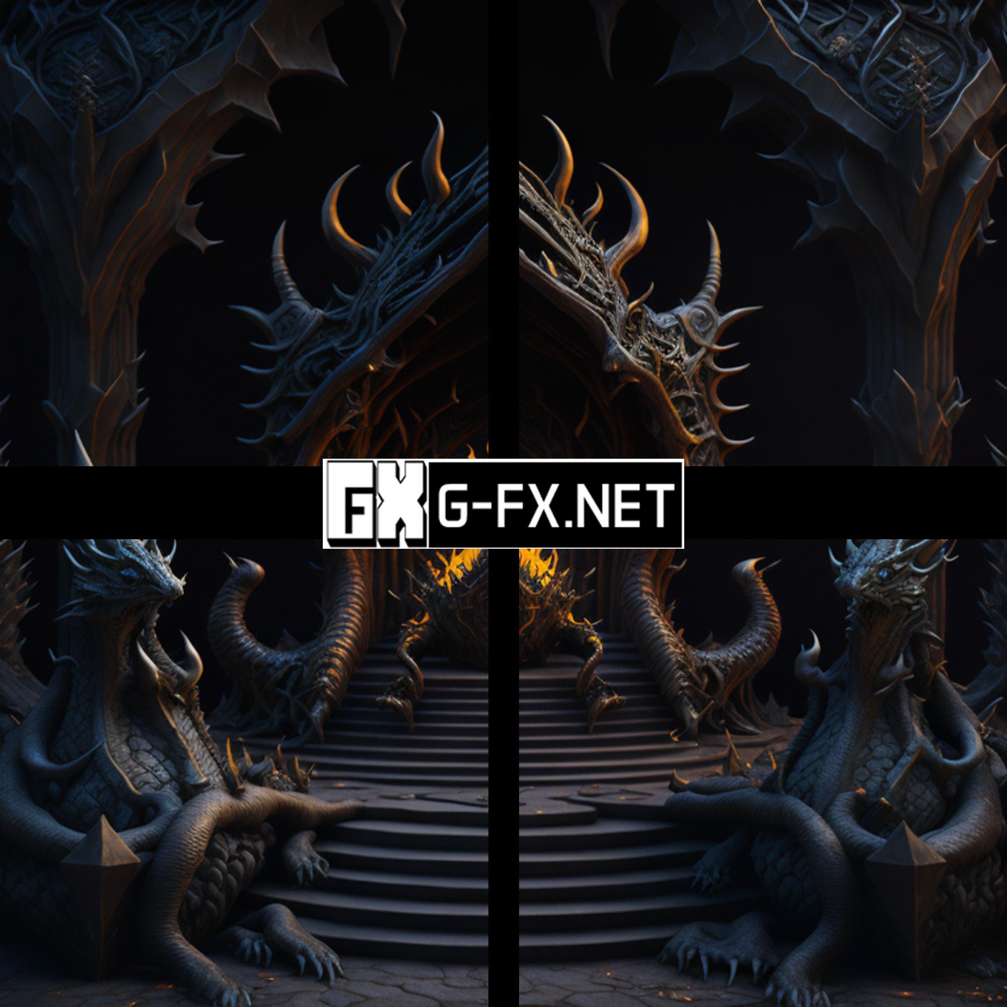 10 Dragon's Lair Digital Backdrop Fantasy Photography DND Style ...