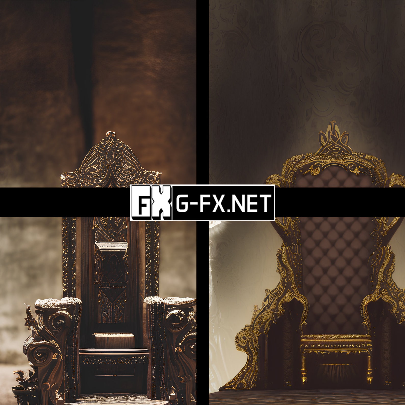 10 Castle Iron Throne Printable Backdrop, Medieval Fantasy Throne Room ...