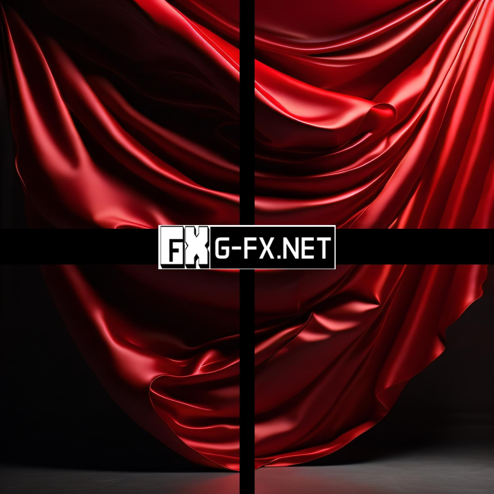 10 Red Flowing Silk Digital Backdrop, Flowing Silk Backdrops, Elegant ...