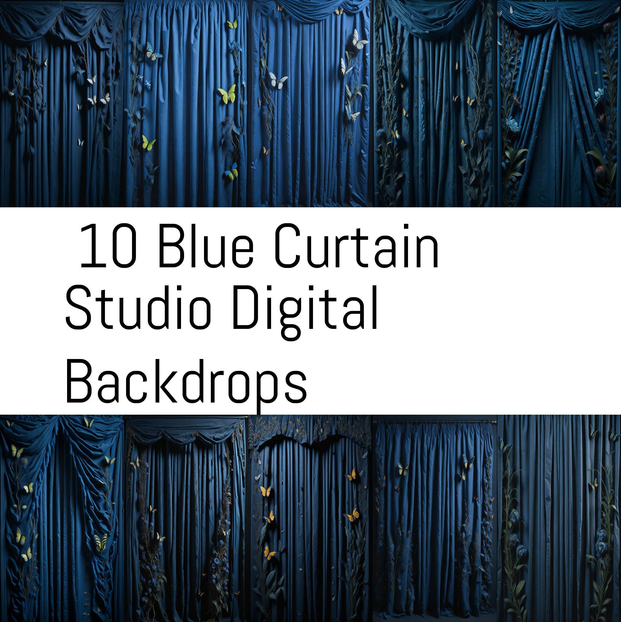 Studio Background Curtains Blue