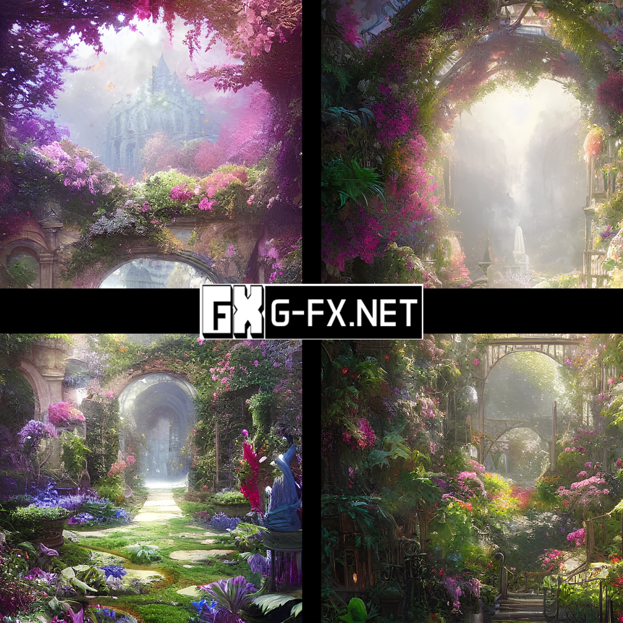 10 Enchanted Floral Oasis Portrait Backdrops, Photography, Photo Studio ...
