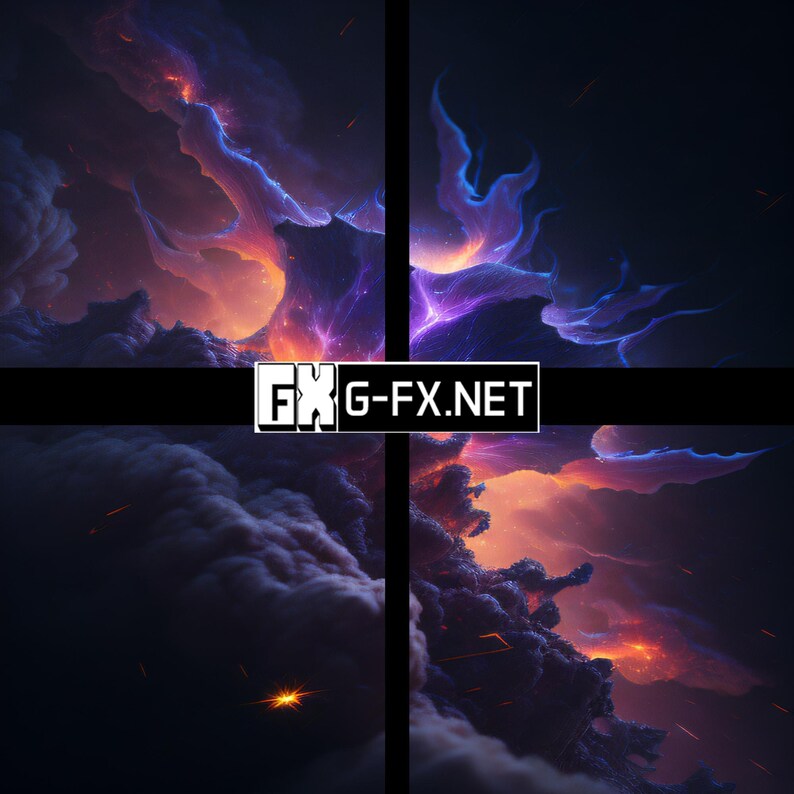 10 Cosmic Nebula Digital Backdrop, Space-themed Backdrops, Galactic ...