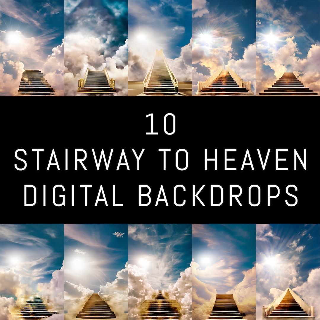 10 Stairway to Heaven Digital Backdrops, Heaven Background Image ...