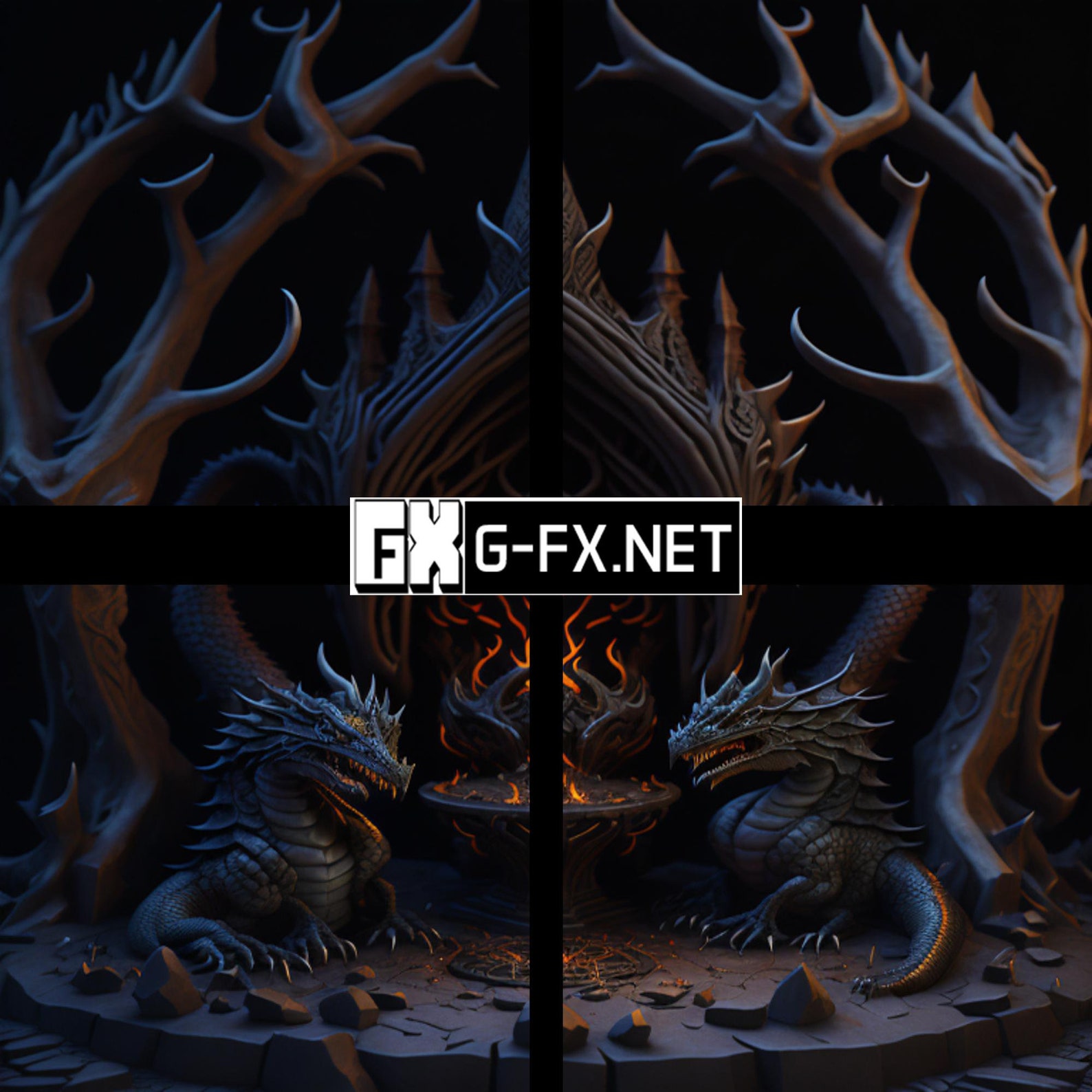 10 Dragon's Lair Digital Backdrop Fantasy Photography DND - Etsy