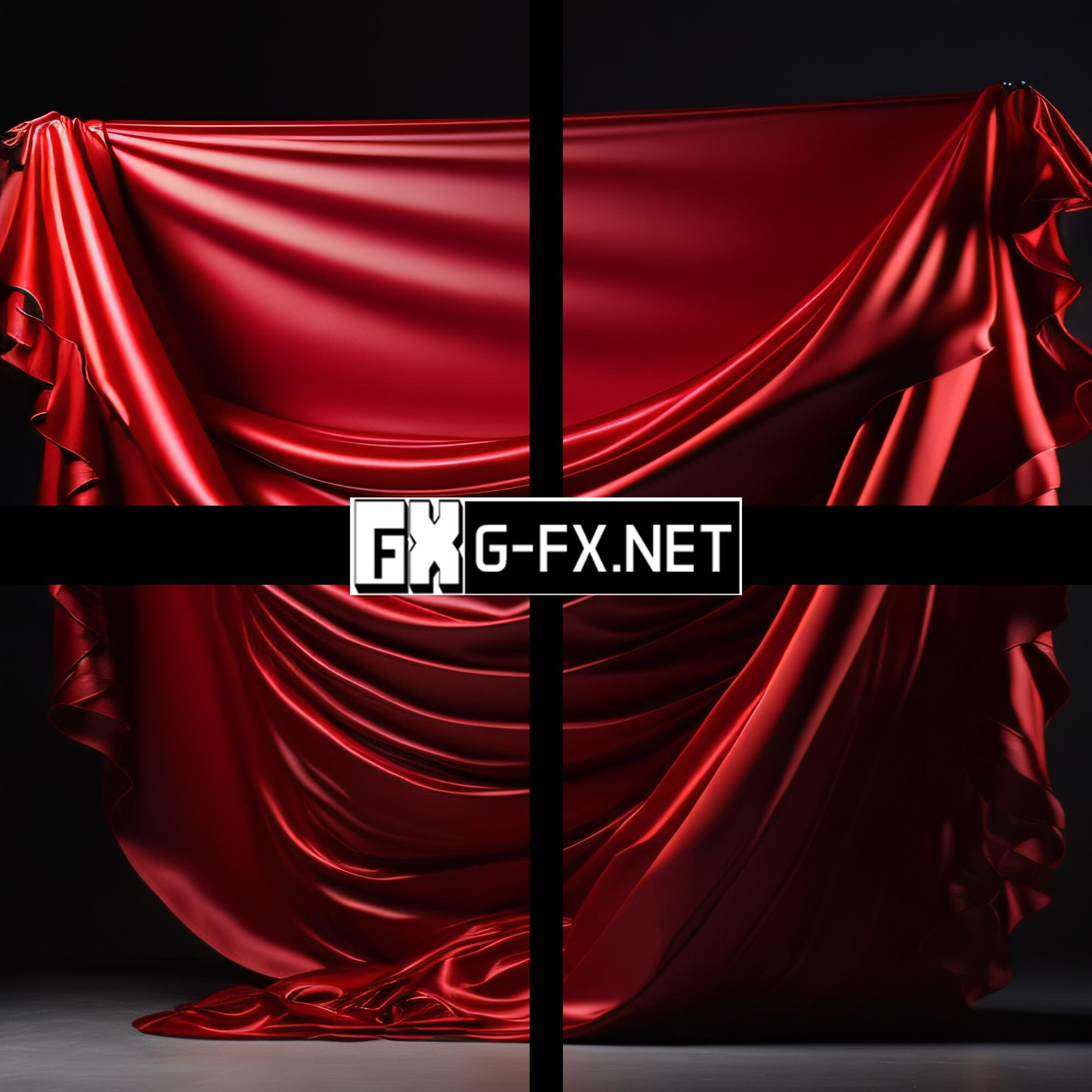 10 Red Flowing Silk Digital Backdrop, Flowing Silk Backdrops, Elegant ...