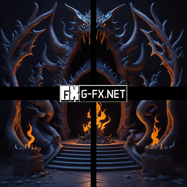 10 Dragon's Lair Digital Backdrop Fantasy Photography DND - Etsy