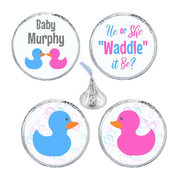 Gender Reveal Party 108 Gender Reveal, Baby Shower Hershey Kiss Labels ...