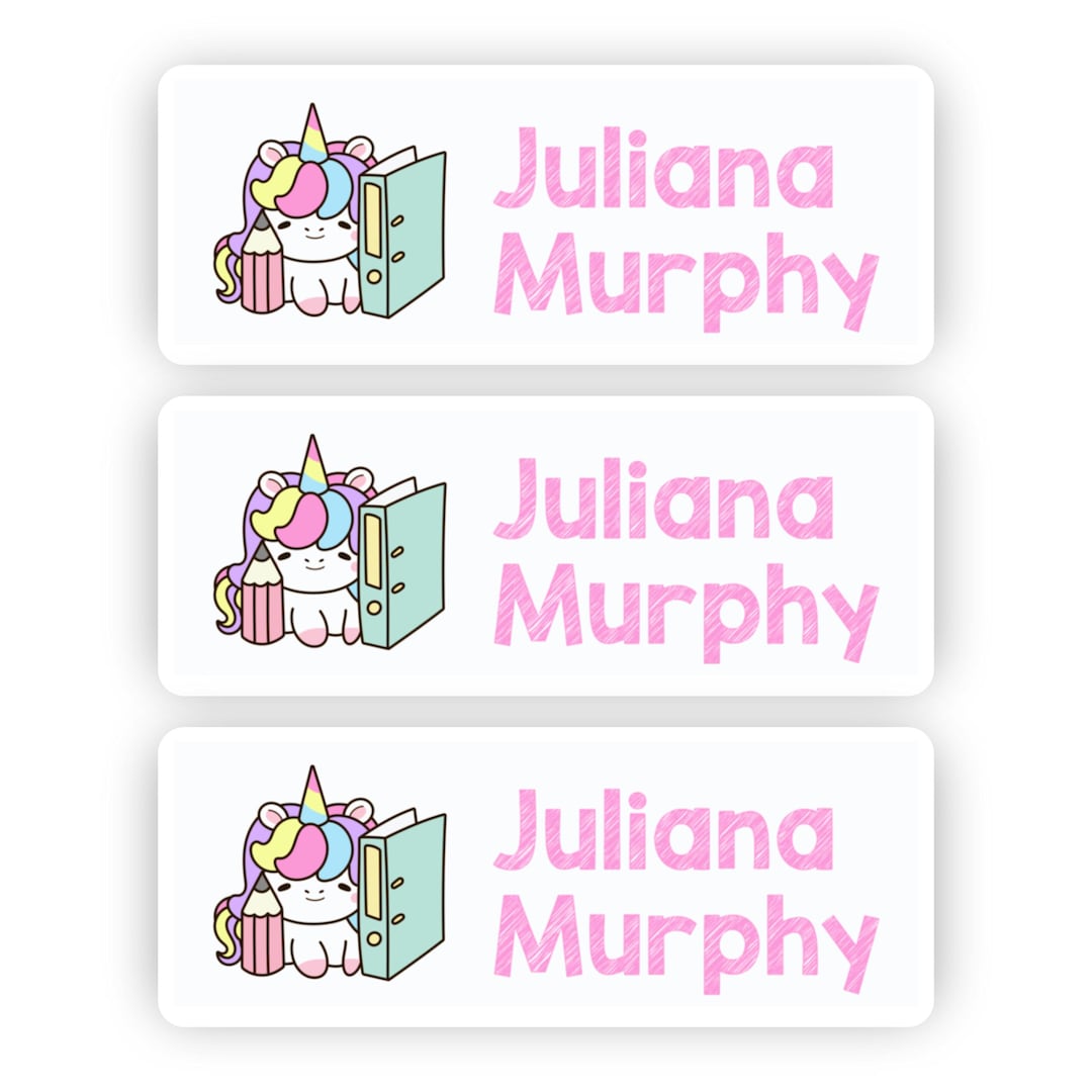 School Supply Labels | Sheet of 30 Personalized Stickers | Back to ...