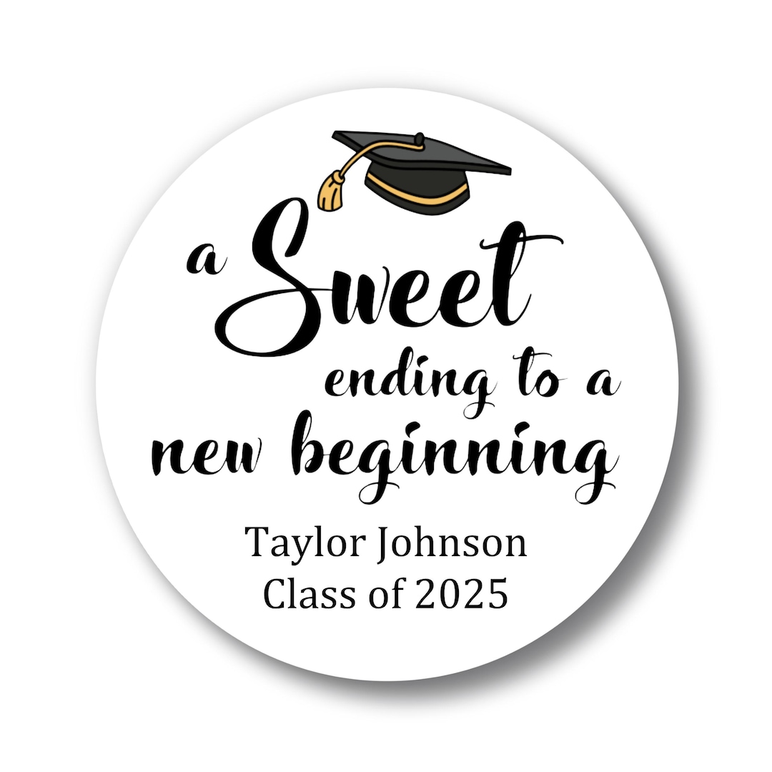 Personalized Graduation Stickers | Sheet of 20 2" or 12 2.5" Circle ...