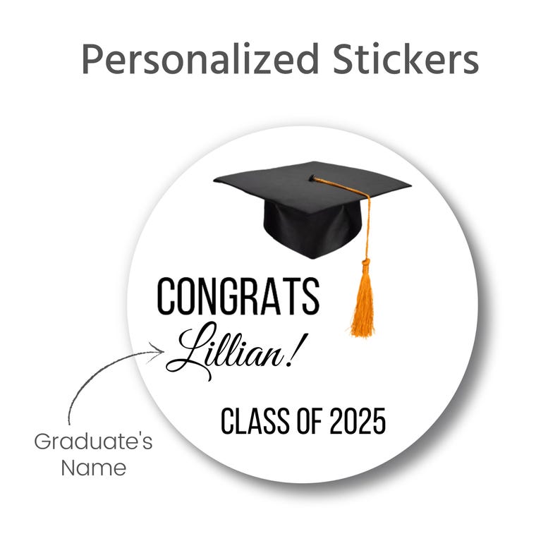 Personalized Graduation Stickers | Graduation Favor Labels | Available ...