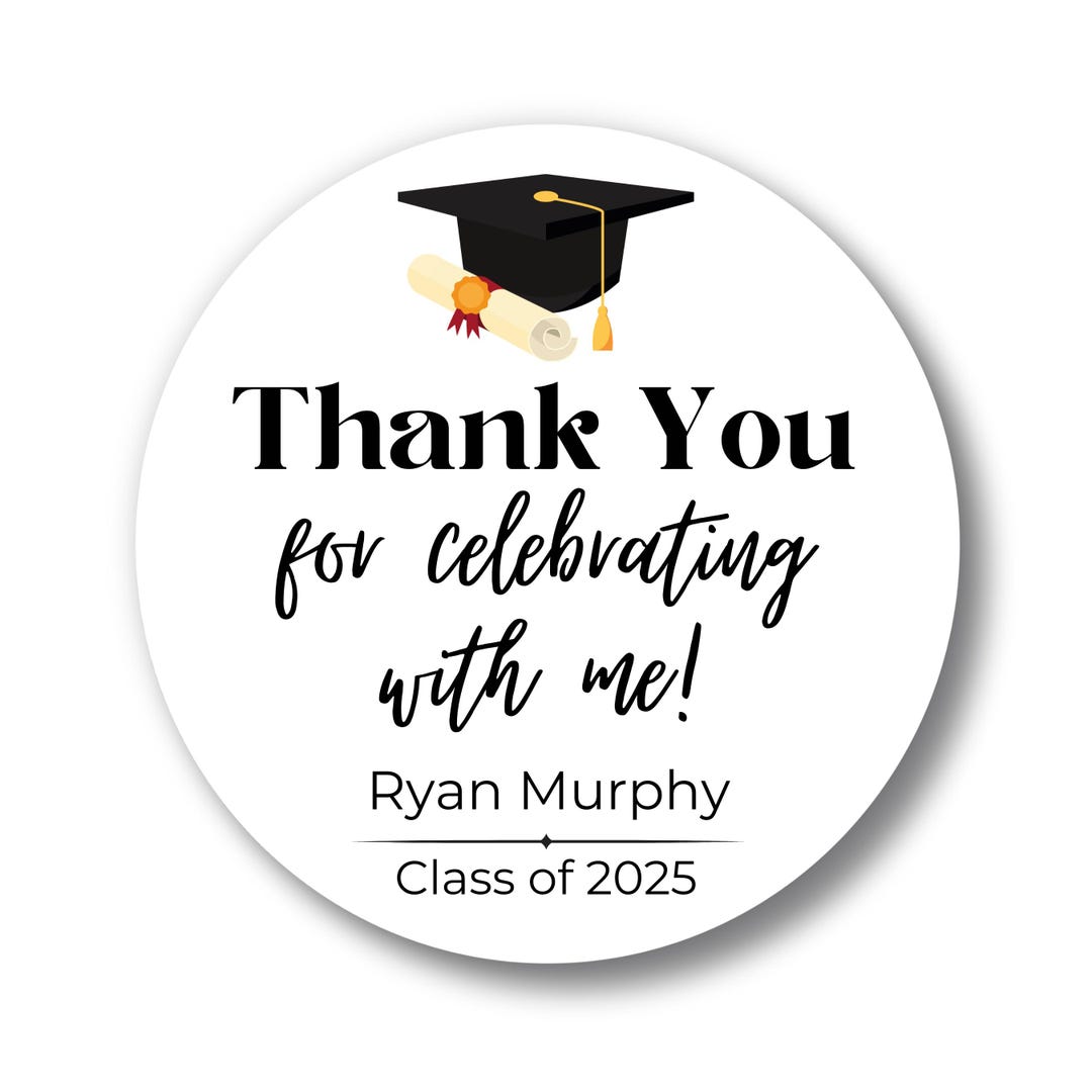 Personalized Graduation Stickers | Circle Stickers for Graduation ...