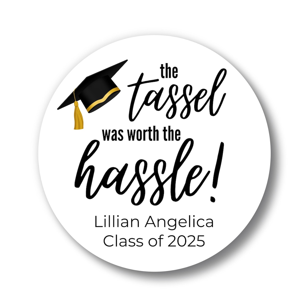 Personalized Graduation Stickers | Sheet of 20 2" or 12 2.5" Circle ...