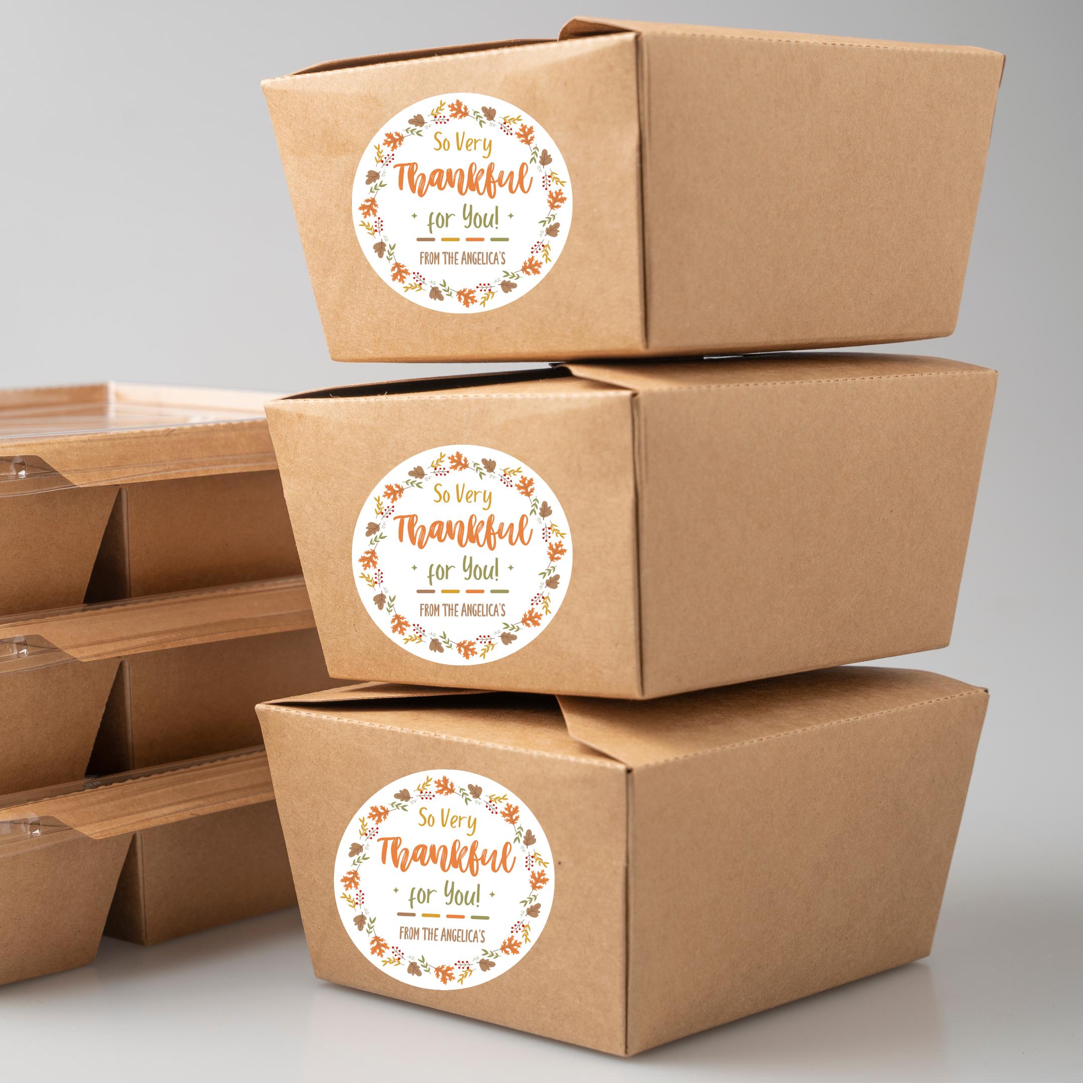 Personalized Thanksgiving Stickers | Thankful Favor Labels - Etsy