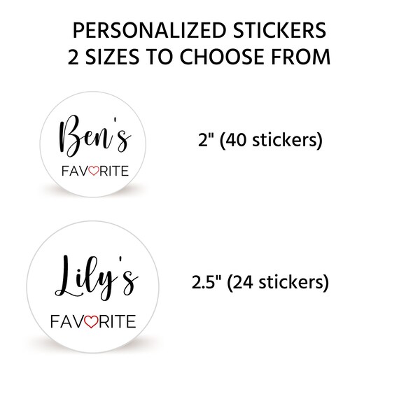 Personalized Favorite Stickers 2 Sizes Available Event - Etsy