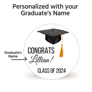 Personalized Graduation Stickers Graduation Favor Labels Available in 3 ...