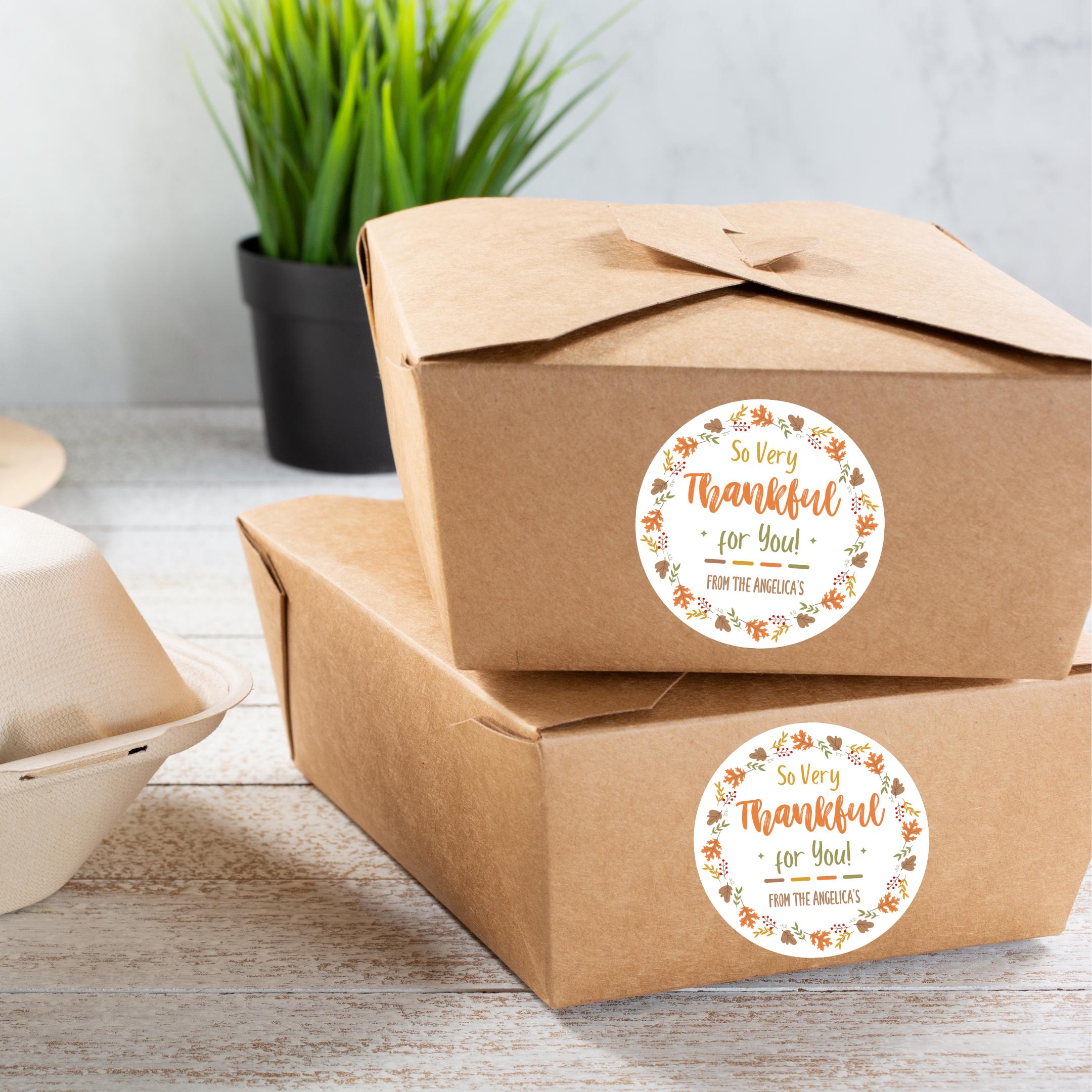 Personalized Thanksgiving Stickers | Thankful Favor Labels - Etsy