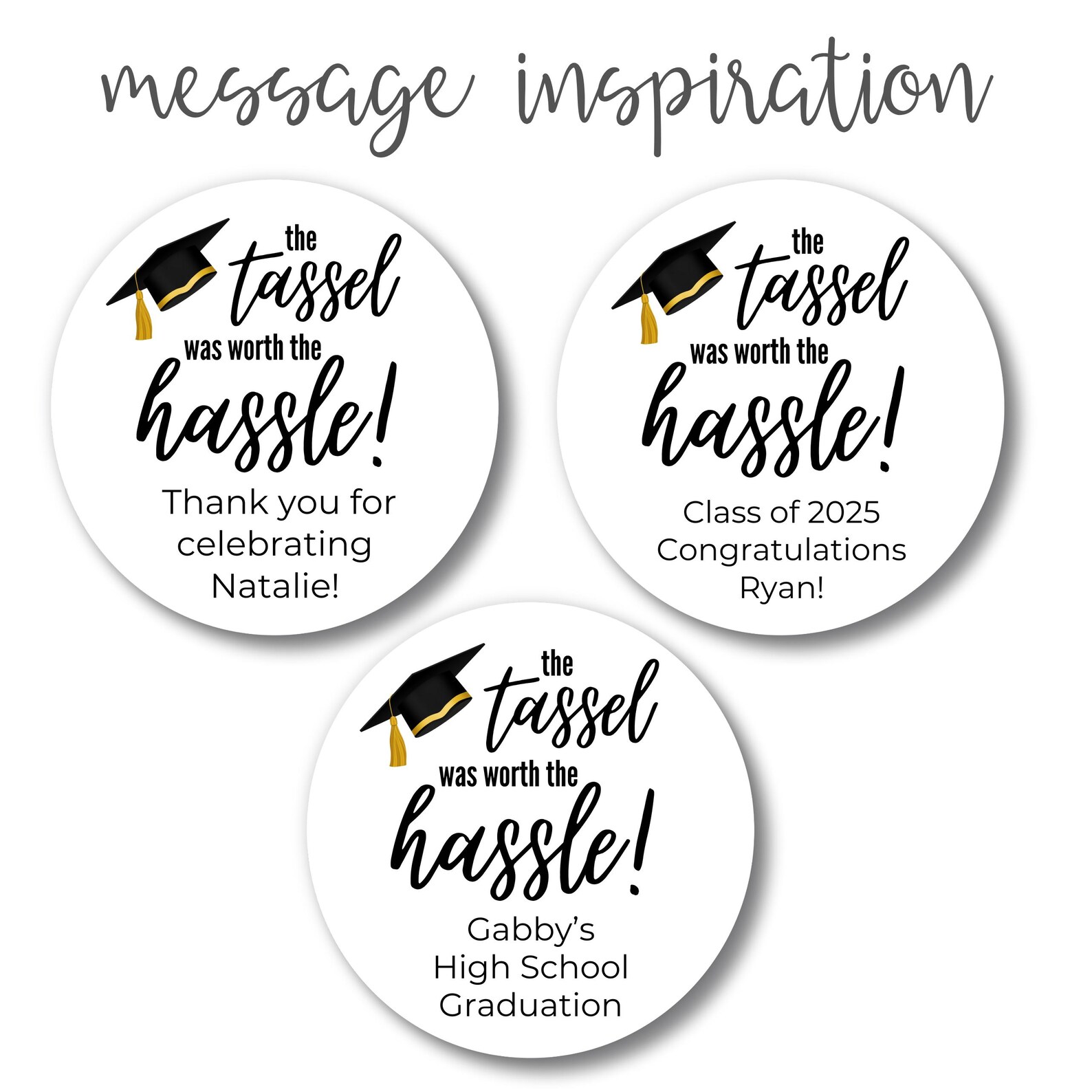 Personalized Graduation Stickers | Sheet of 20 2" or 12 2.5" Circle ...